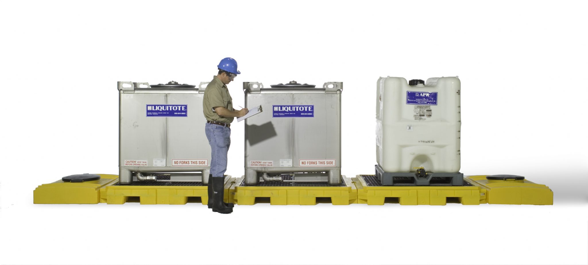 Modular IBC Spill Pallet: 3-Tank, Indoor Model | E-Environmental Solutions